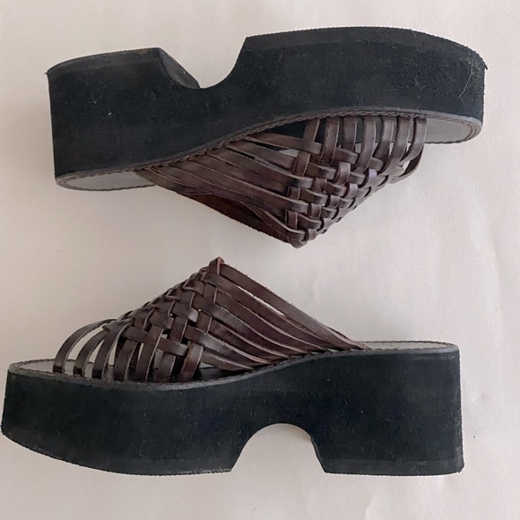 Skechers | Shoes | Rare Vintage Skechers Huarache Leather Sandals 9s ...